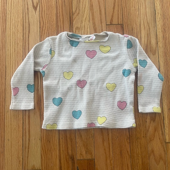 Zara | Shirts & Tops | Zara Heart Long Sleeve 824 Months | Poshmark